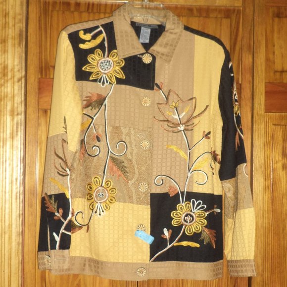 indigo moon | Jackets & Coats | Indigo Moon Multi Color Embroidery ...